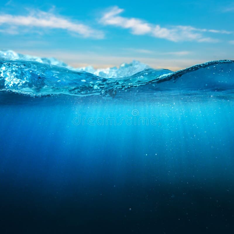 Deep Underwater, Abstract Marine Background. Stock Image - Image of ...