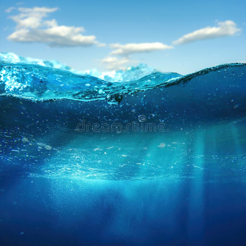 Deep Underwater, Abstract Marine Background. Stock Image - Image of ...