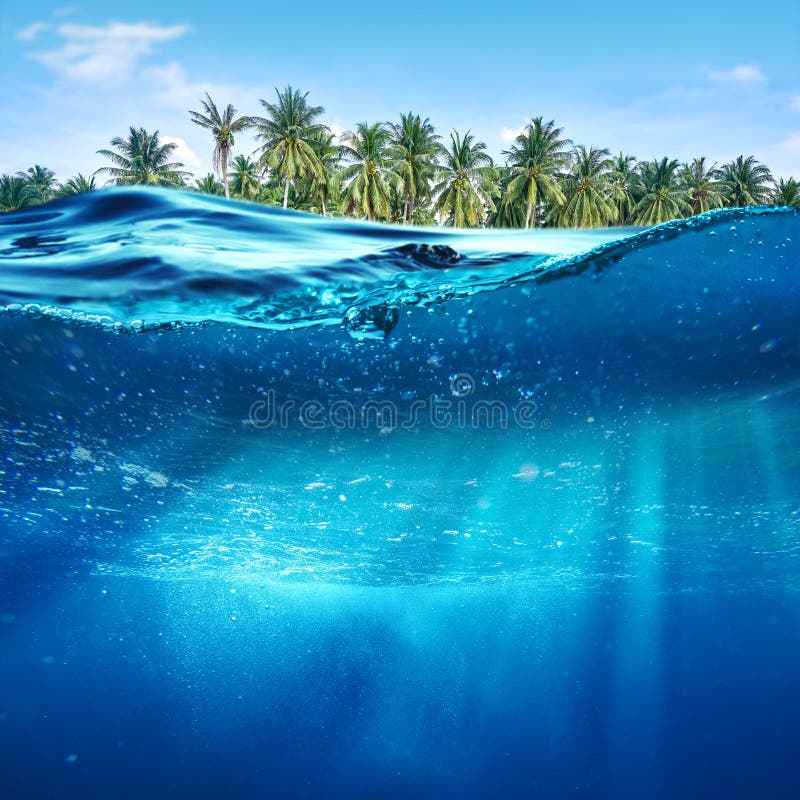 Deep Underwater, Abstract Marine Background. Stock Image - Image of ...