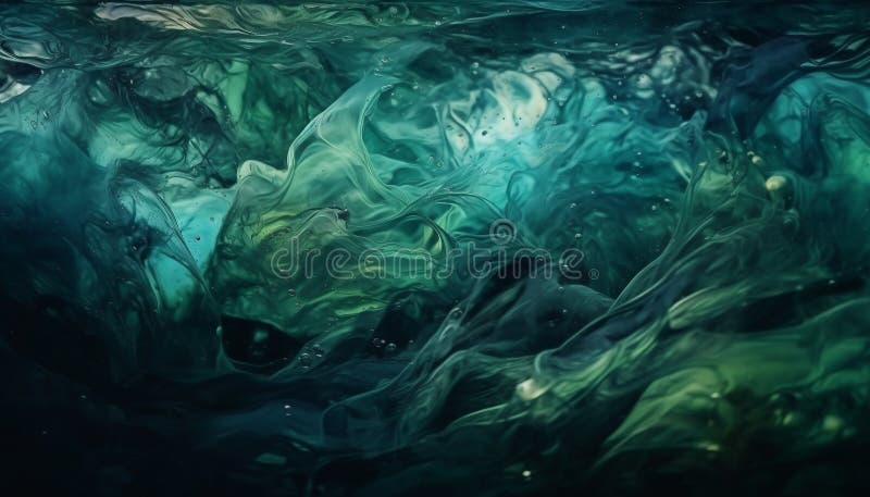 Deep Underwater Landscape, a Flowing Abstract Pattern of Sea Life ...