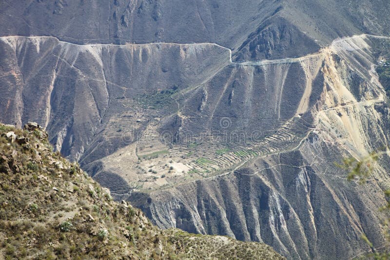 Deep Valley Colca Canyon, Peru Stock Photo - Image of canyon, america ...