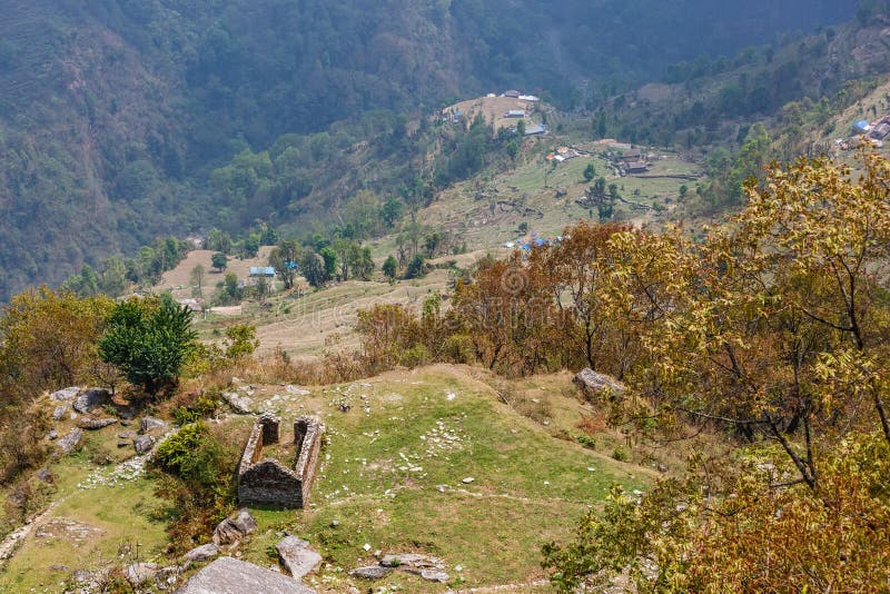 Deep Valley between Mountains Stock Photo - Image of background ...