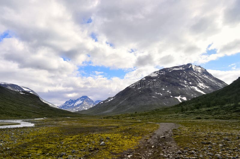 A Valley in the Mountains in a National Park in Norway Stock Photo ...