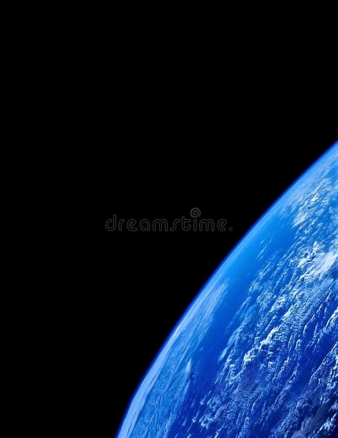 View from Outside the Earth in Space Stock Illustration - Illustration ...