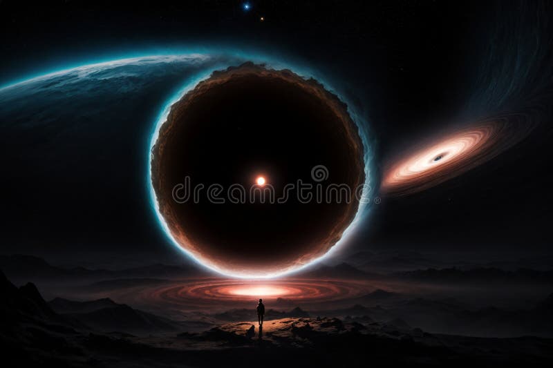 Echoing Black Hole of Vortexis Stock Illustration - Illustration of ...
