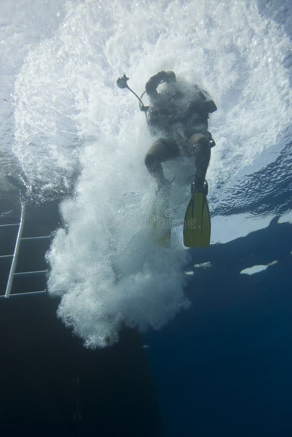 Deep water entry stock image. Image of clear, recreation - 12447025