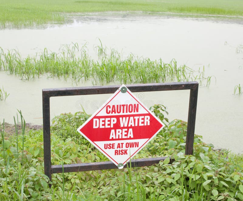 Deep Water Sign stock image. Image of dangerous, natural - 56121913