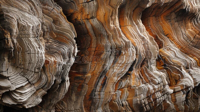 Deep Weathered Ridges and Valleys in the Wood Creating a Unique Texture ...
