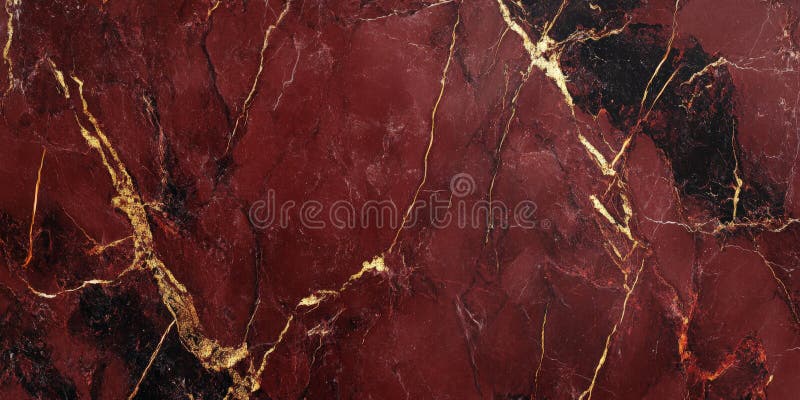 Deep Wine-red Marble Background with Gold and Black Veins, Rich and ...