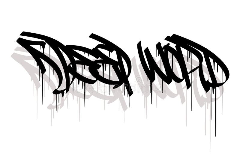 DEEP WORD Graffiti Tag Style Design Stock Vector - Illustration of ...