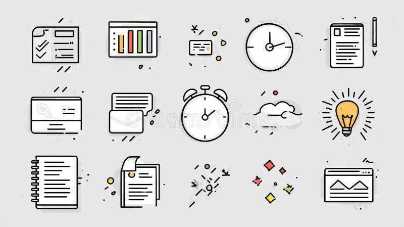 Routine Infographic Showcasing Productivity Tools Stock Photos - Free ...