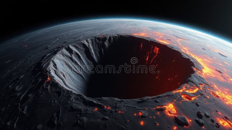 Planet Split by Molten Energy Stock Illustration - Illustration of ...