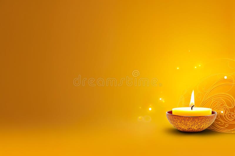 Deepavali Diya Lamp Background with Empty Space for Text Stock ...