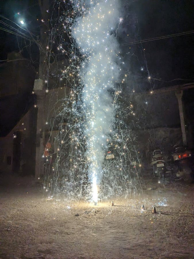 Deepawali or Diwali Celebration with Fireworks in India Editorial Image ...