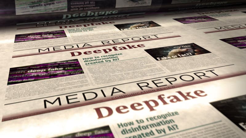 Deepfake AI Disinformation Fake News Newspaper Printing Press Stock ... Deepfake AI Disinformation Fake News Newspaper Printing Press Stock ...