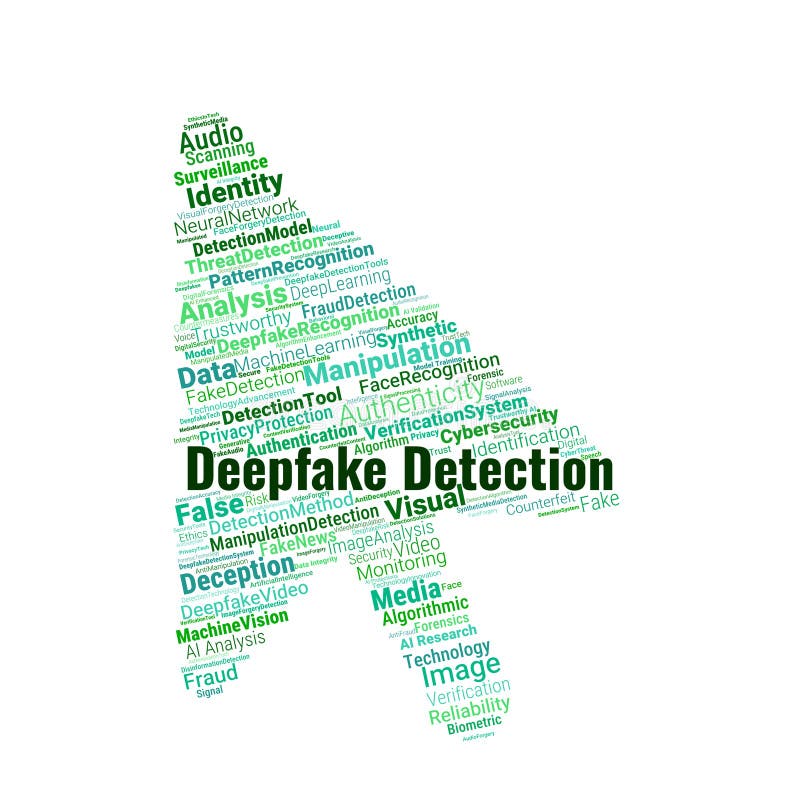 Deepfake Detection Word Cloud Stock Illustration - Illustration of ...