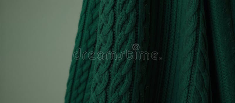 Deepforest Green Cable Knit Texture Stock Illustration - Illustration ...