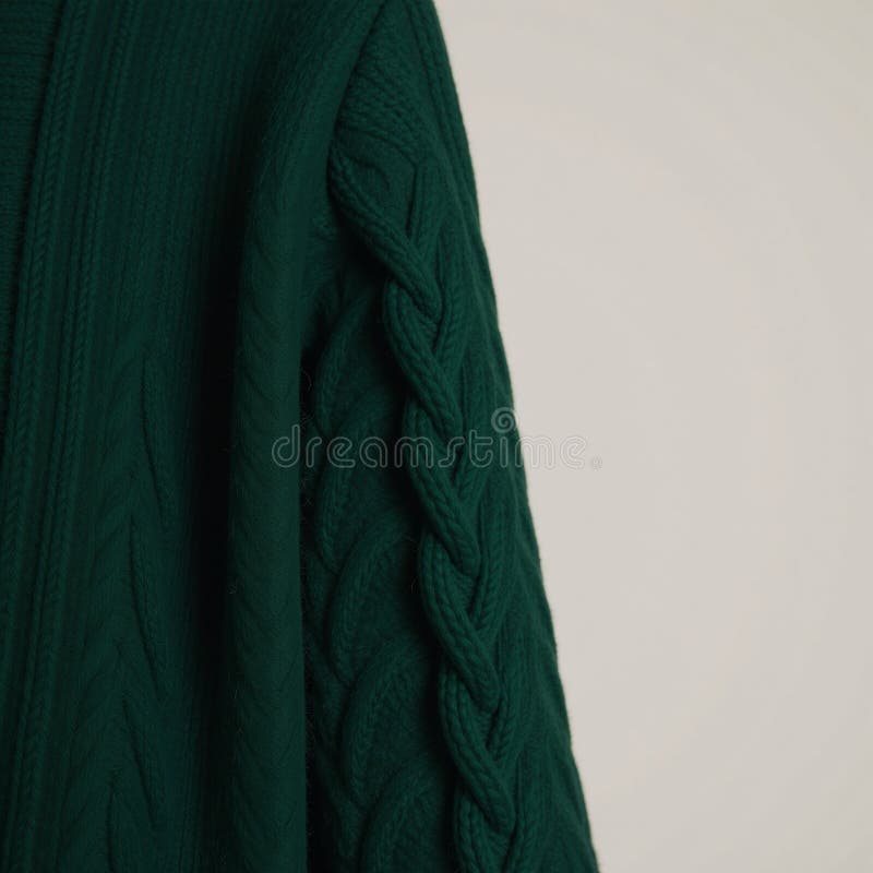 Deepforest Green Cable Knit Texture Stock Illustration - Illustration ...