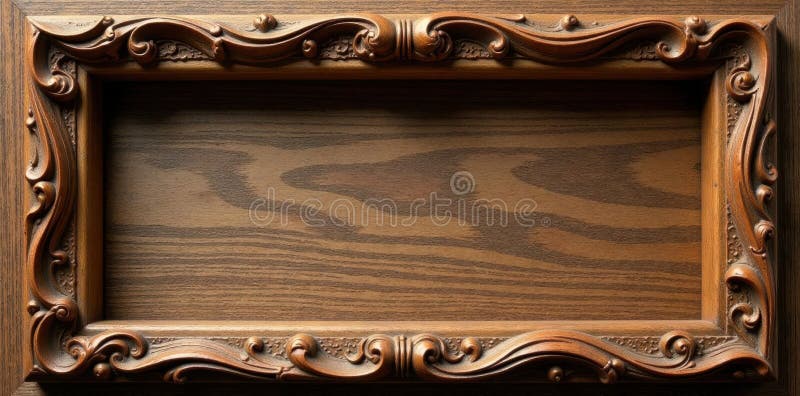 Deeply Carved Square Frame, Thin Wooden Profile, Distressed, Shadow Box ...