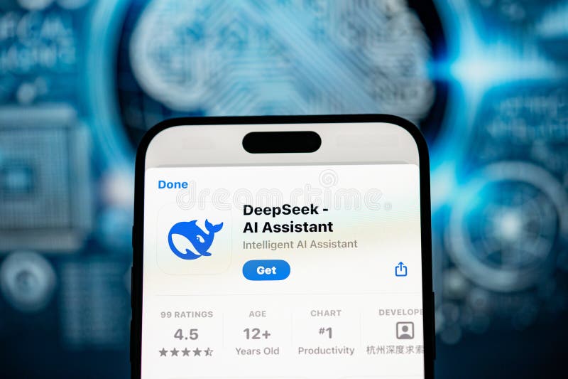 DeepSeek AI Application on the App Store. Editorial Stock Photo - Image ...