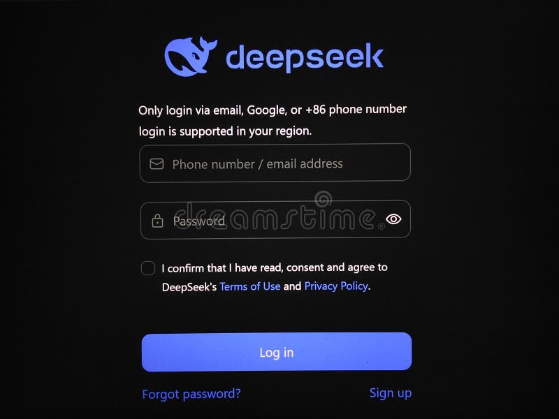 The Deepseek Logo is Seen in Log in Page Editorial Photo - Image of ...