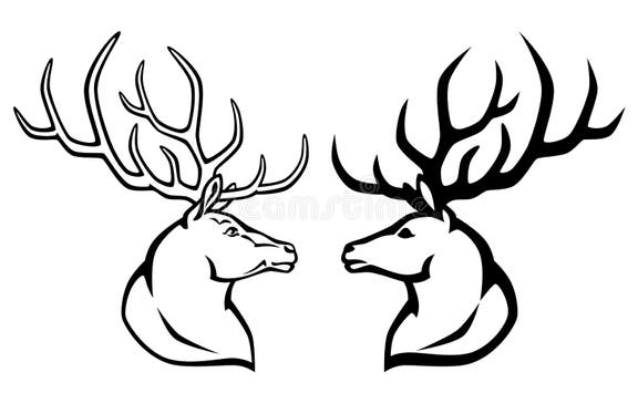 Line Deer Face Stock Illustrations – 3,025 Line Deer Face Stock ...