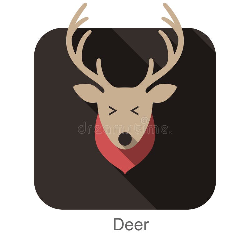 Deer animal face ico stock vector. Illustration of wild - 246138020