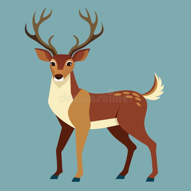 Deer Animal Vector Design Cartoon Illustration Stock Vector ...