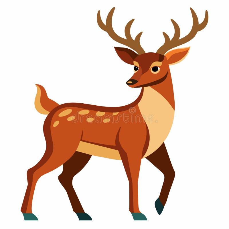 Deer Animal Vector Design Cartoon Illustration Stock Illustration ...