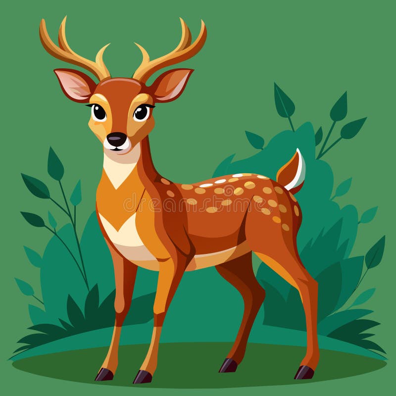 Deer Animal Vector Design Cartoon Illustration Stock Vector ...