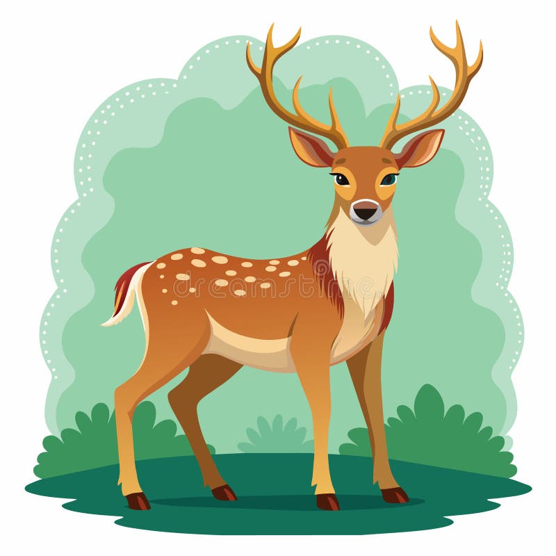 Deer Animal Vector Design Cartoon Illustration Stock Vector ...
