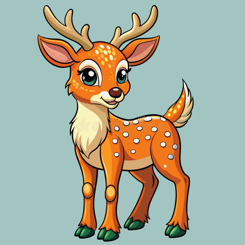 Deer Animal Vector Design Cartoon Illustration Stock Illustration ...