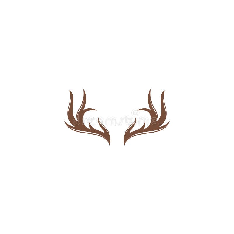 Deer Antler Illustration Logo Vector Template-vector. Stock Vector ...