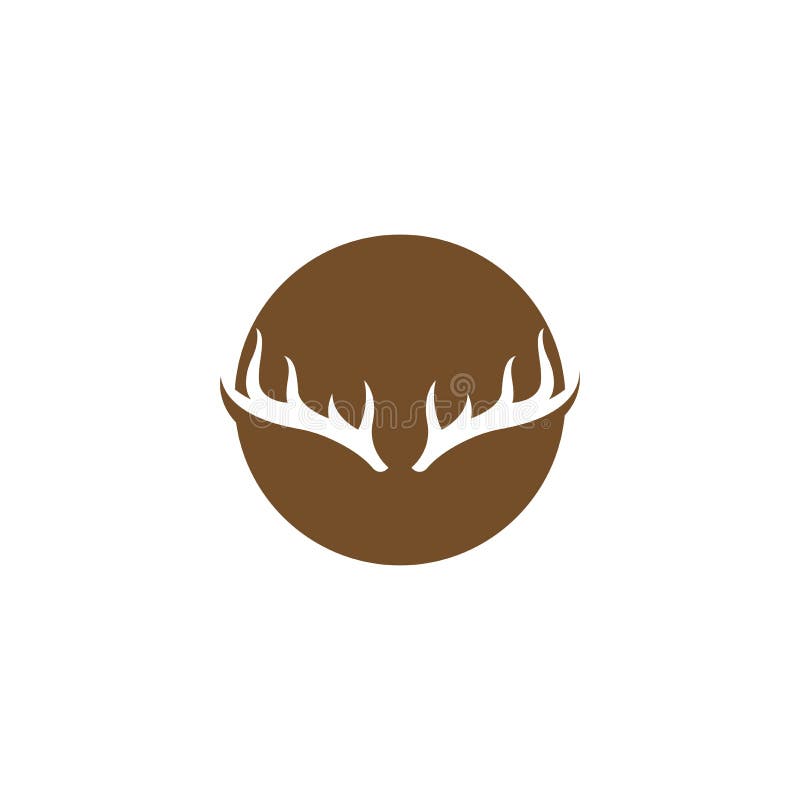 Deer Antler Illustration Logo Vector Template. Stock Vector ...