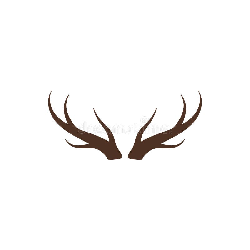 Deer Antler Logo Vector Icon Illustration Stock Vector Illustration