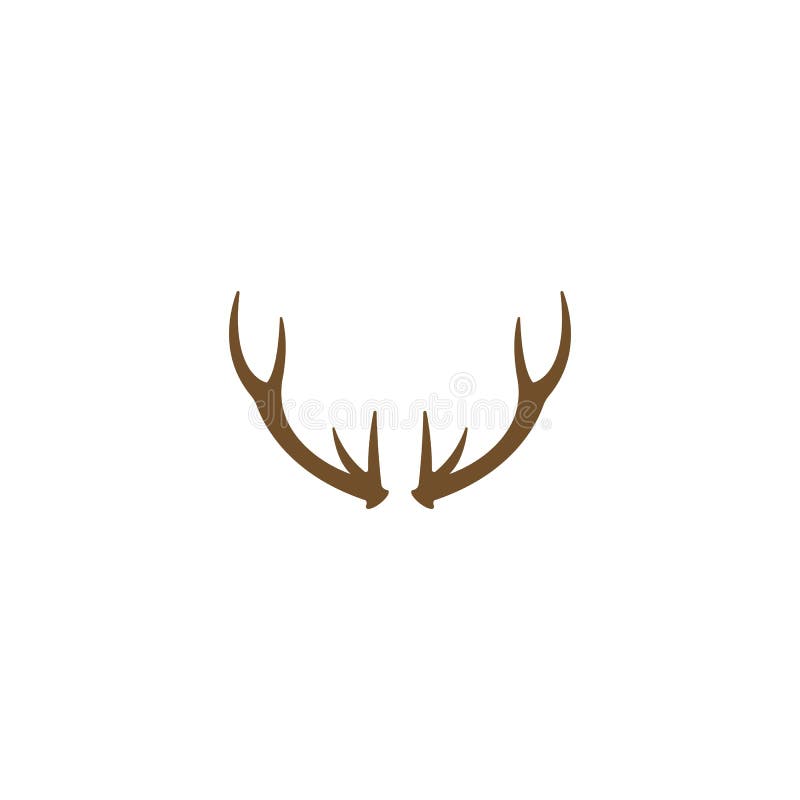 Deer Antlers Logo Template Illustration Design Stock Vector ...