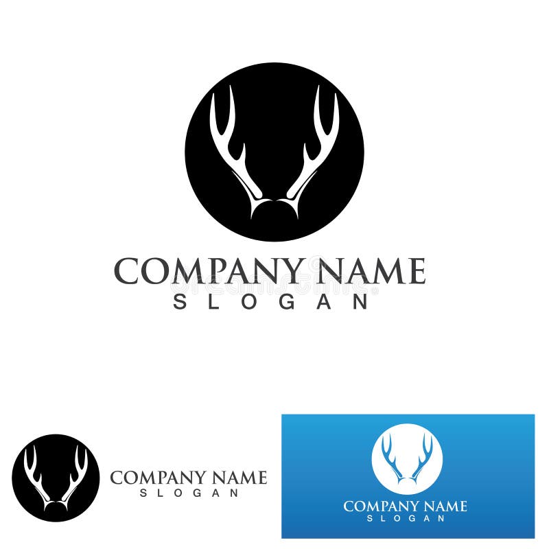Deer Antlers Logo Template Illustration Design Stock Vector ...