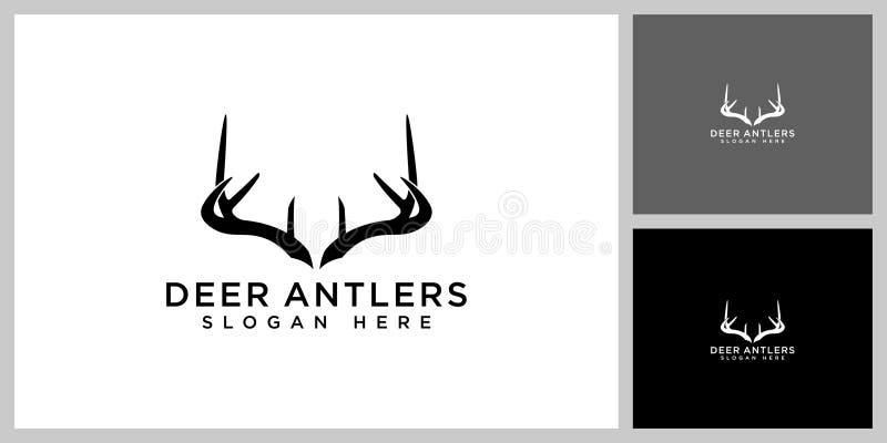 Deer Antlers Vector Design Template Stock Vector - Illustration of ...