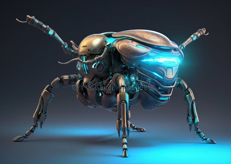 Deer Beetle Robot with the Technological Solutions of the Future. Stock ...