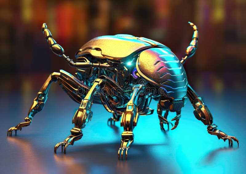 Deer Beetle Robot with the Technological Solutions of the Future. Stock ...