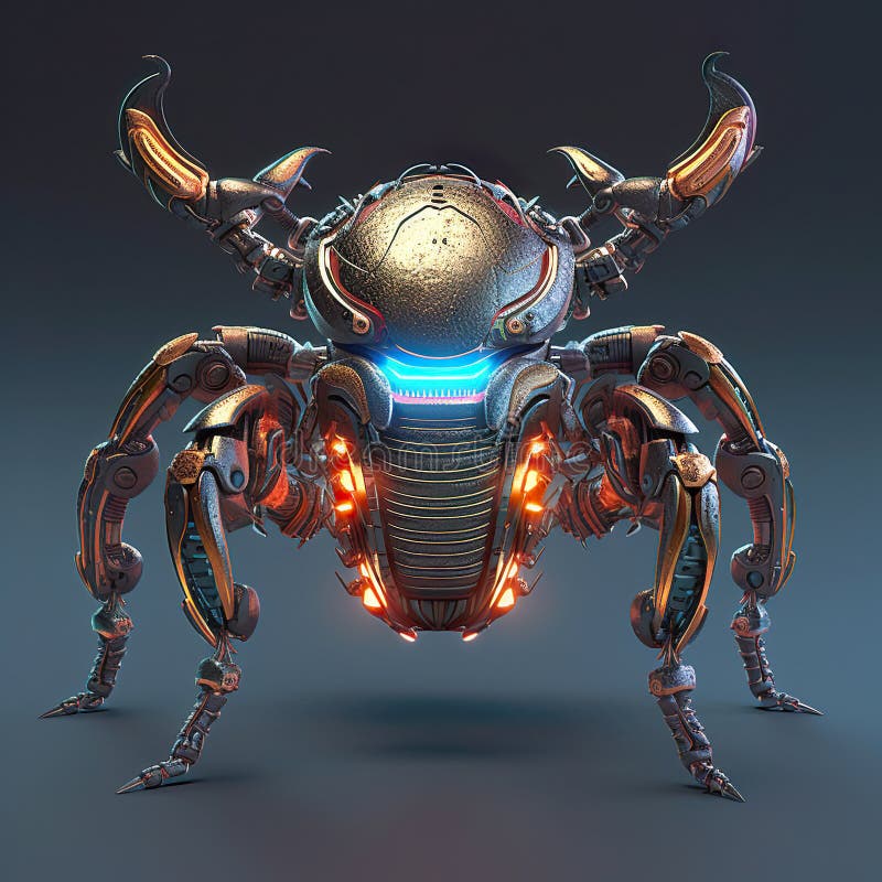 Deer Beetle Robot with the Technological Solutions of the Future. Stock ...