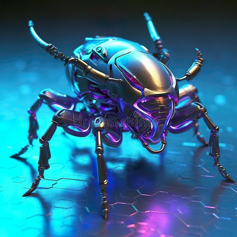Deer Beetle Robot with the Technological Solutions of the Future. Stock ...