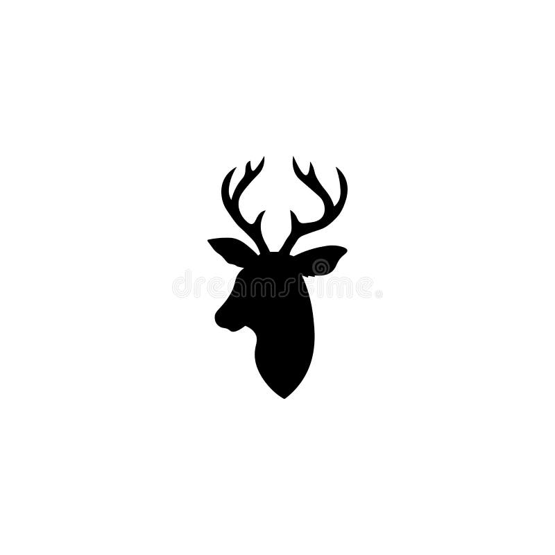 Deer Black Sign Icon. Vector Illustration Eps 10 Stock Illustration ...