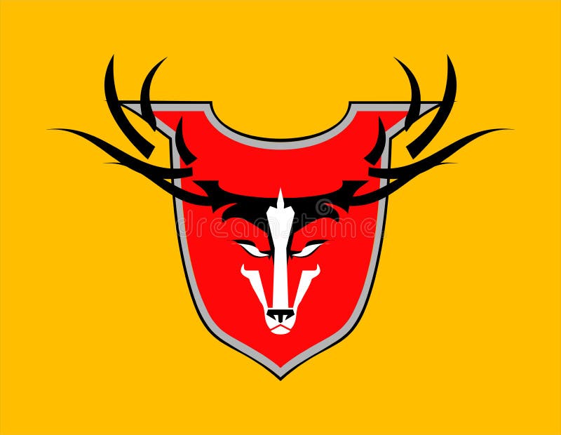 Long horn Black Bold Buck stock vector. Illustration of attack - 116113898