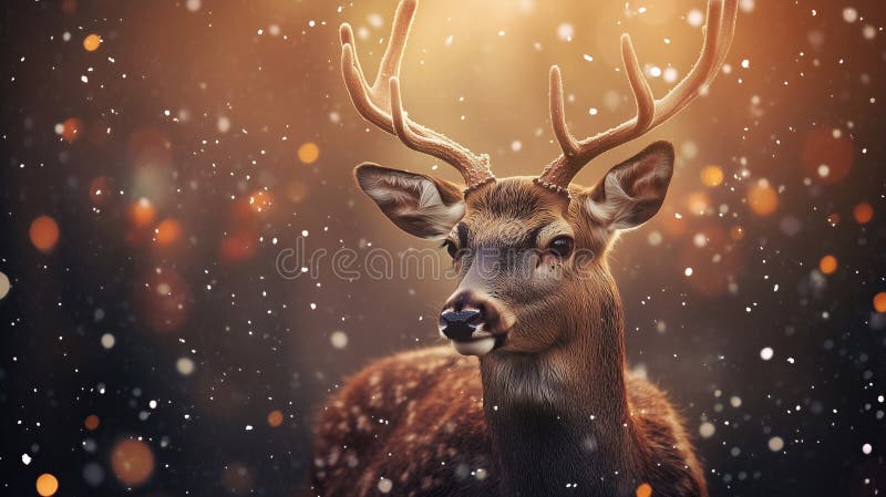 Deer christmas stock photo. Image of animal, antler - 335589162