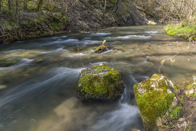 Deer Creek in Spring stock photo. Image of scenery, blurred - 91850448