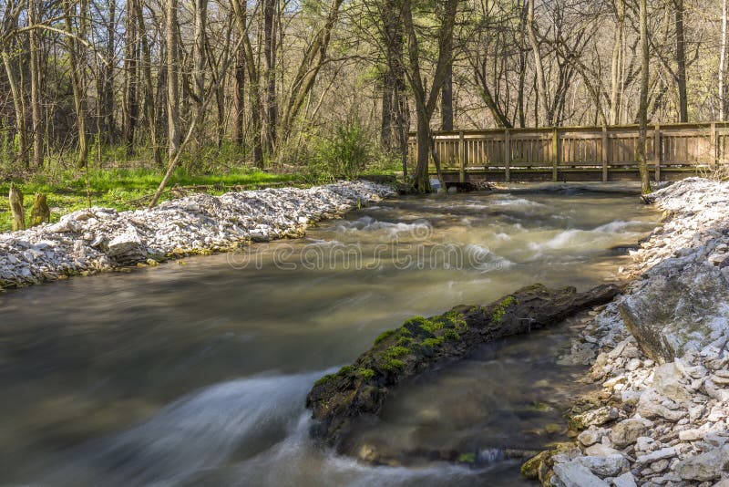 Deer Creek in Spring stock image. Image of calm, iowa - 91850749