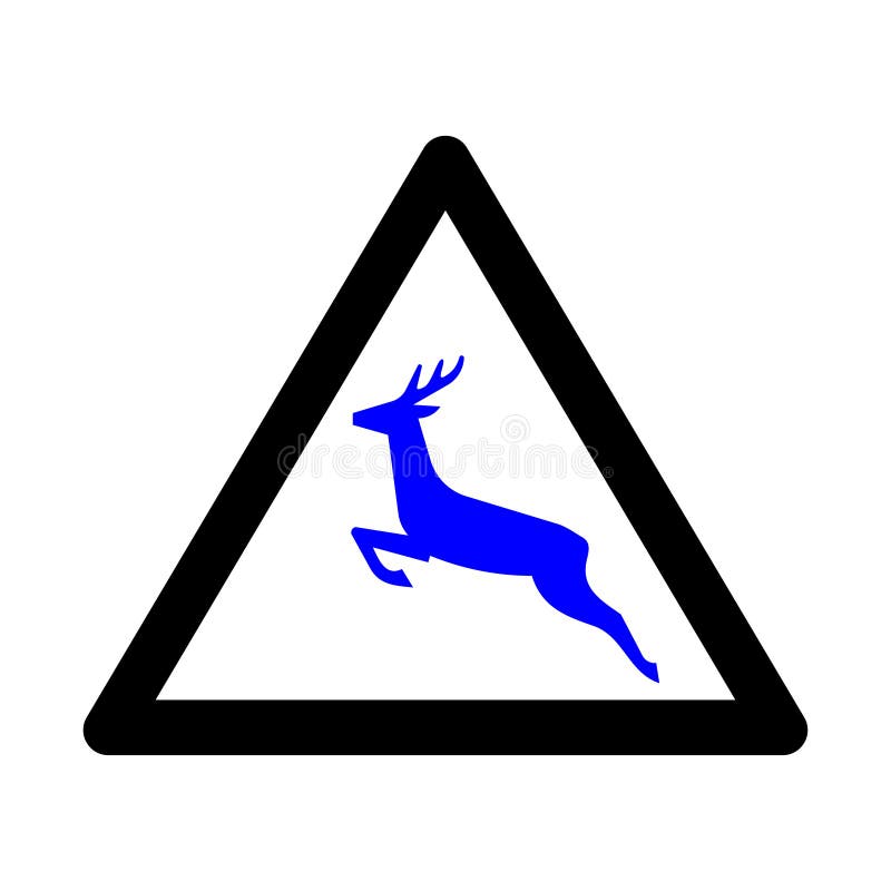 Deer Crossing Icon stock illustration. Illustration of signs - 234705808