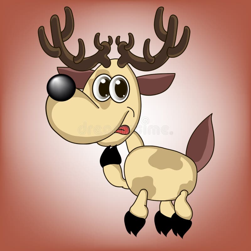Deer stock illustration. Illustration of drawing, cheerful - 63438735
