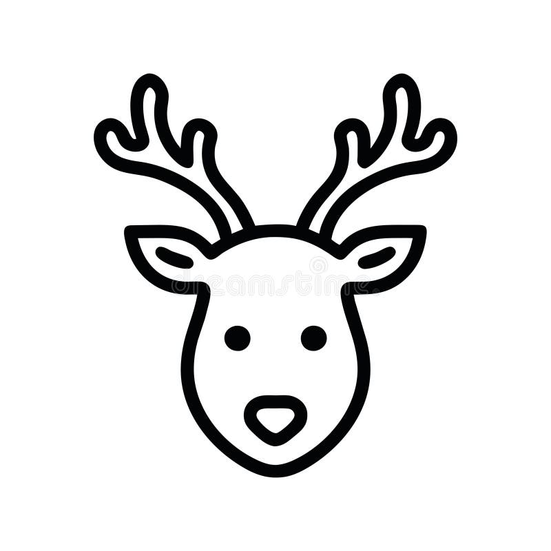 Deer face illustration stock vector. Illustration of stag - 295538748